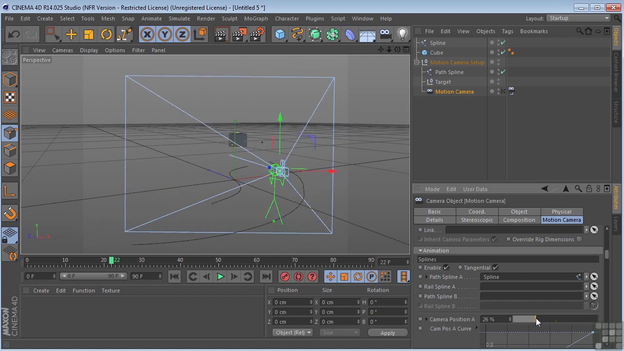 3D Camera Motion Animation in Maxon Cinema 4D Class-36 || Animation Ch ...