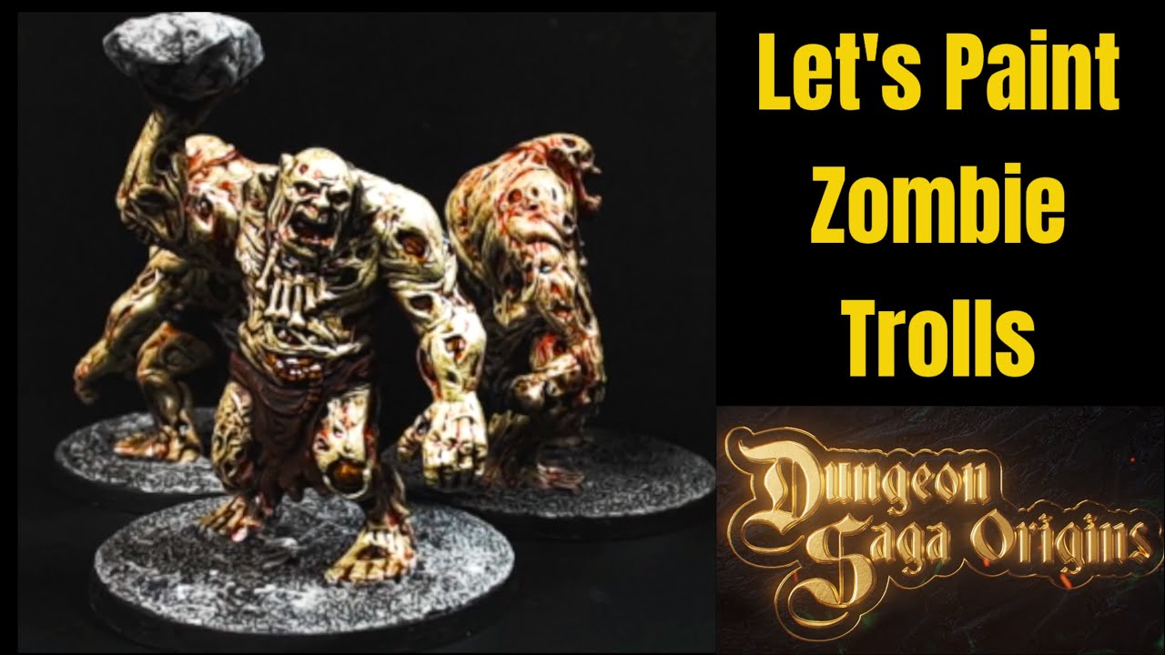 Dungeon Saga Origins, Let's Paint, Zombie Trolls, Mantic Games. - YouTube