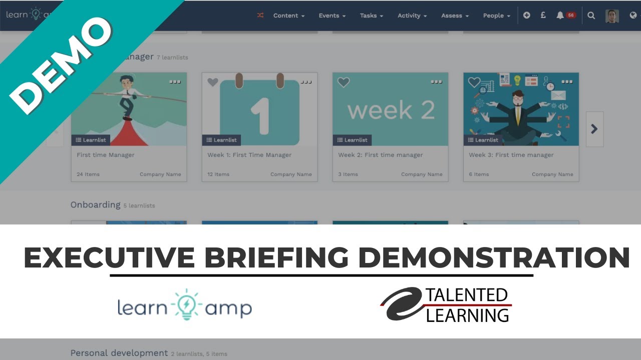 Learn Amp LMS Executive Briefing Demonstration - YouTube