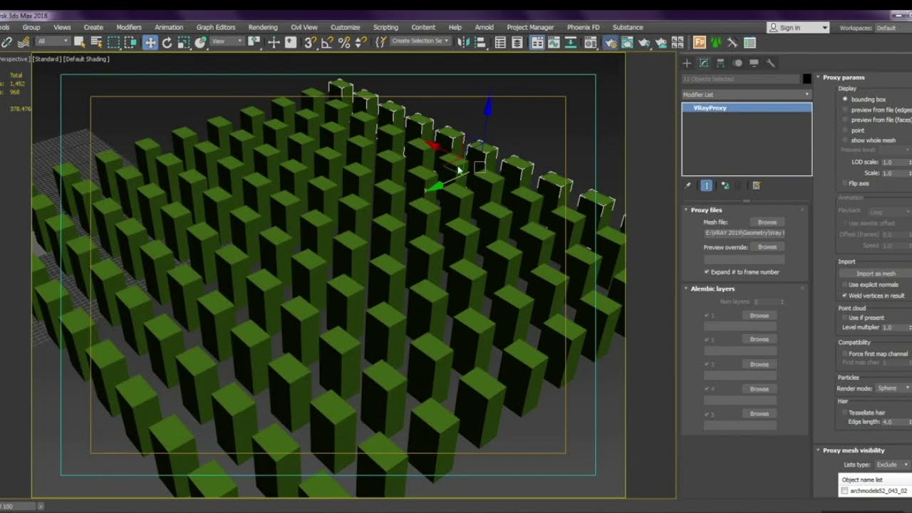 08 Vray Proxy in 3Ds Max to reduce large urban stuffs - YouTube