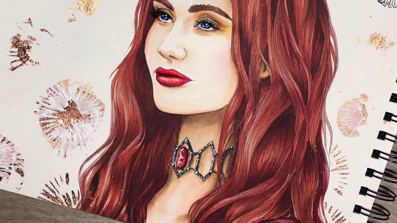 Game of Thrones Fanart - Drawing Melisandre on Stream Time-Lapse - YouTube