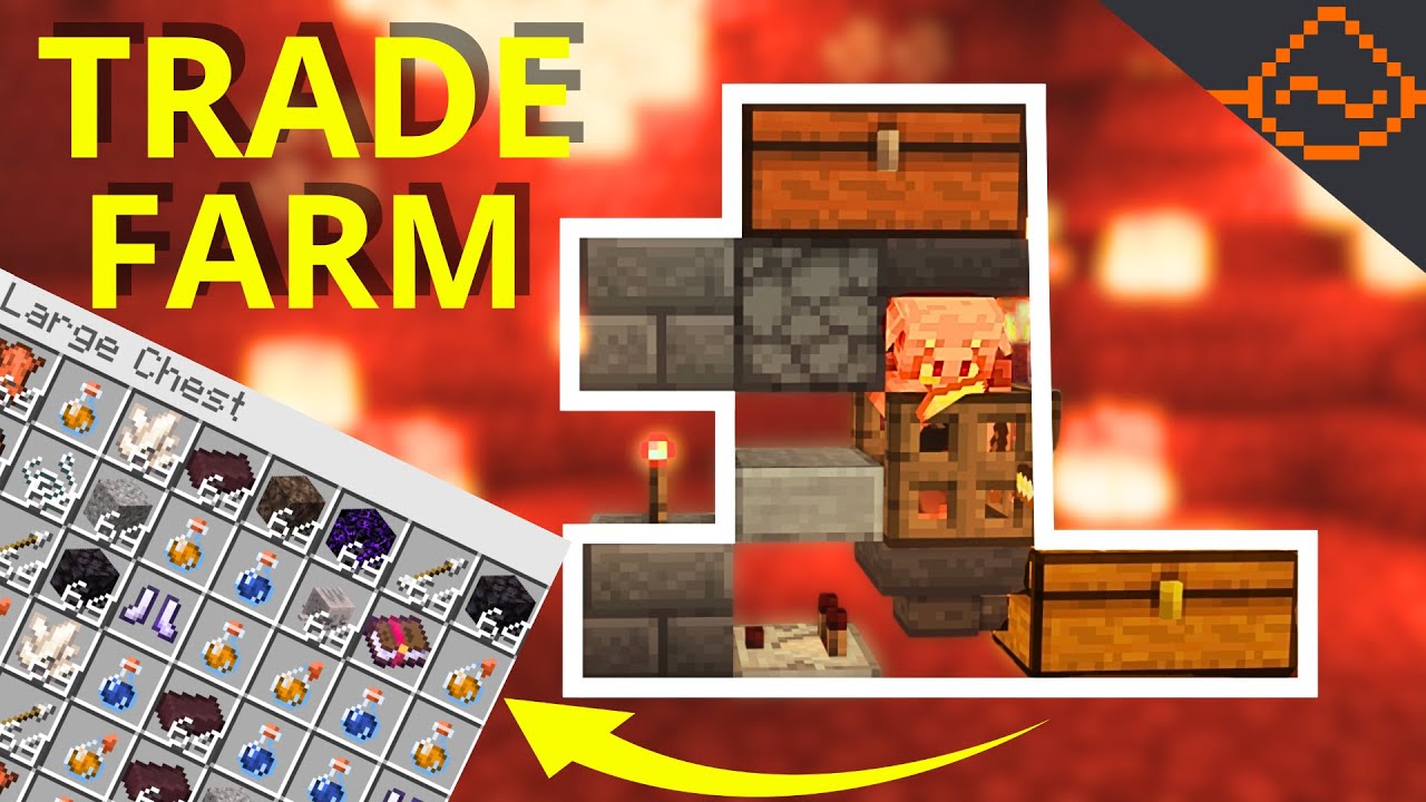 EASY Automatic Piglin Trading Farm in Minecraft Bedrock 1.21! - YouTube