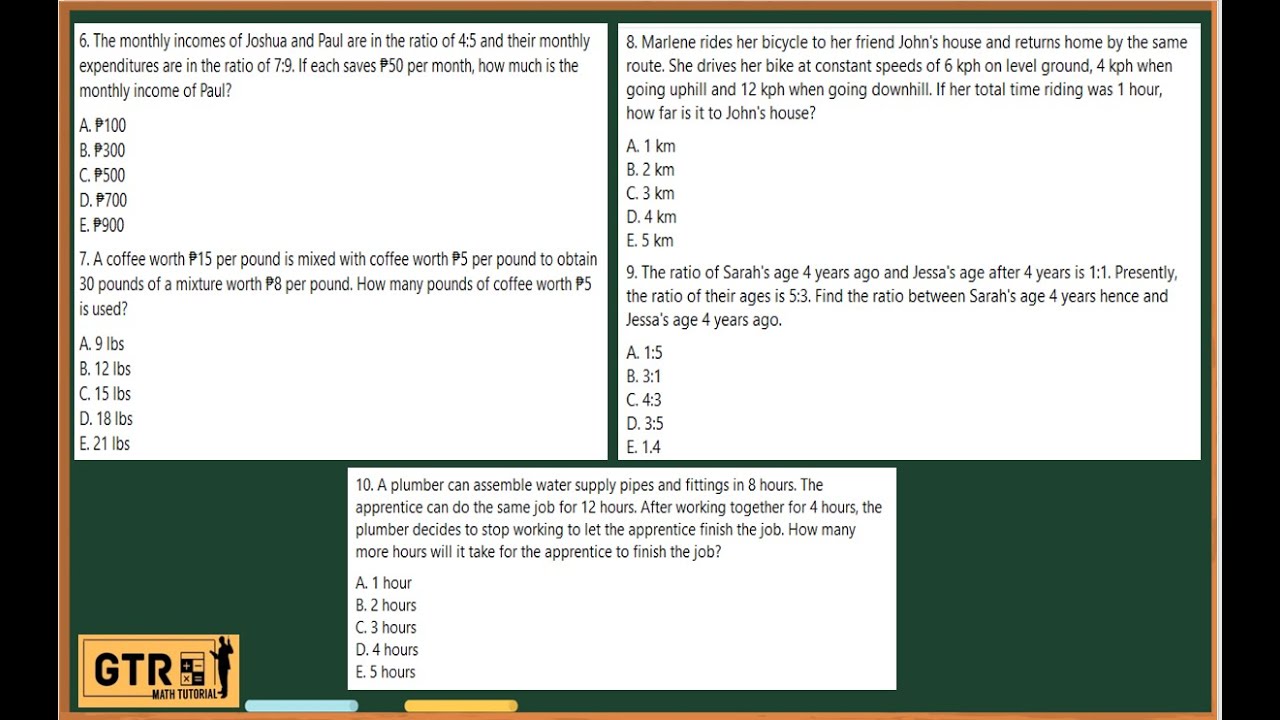 Math Reviewer (6-10) | Civil Service Exam Reviewer Numerical Reasoning ...