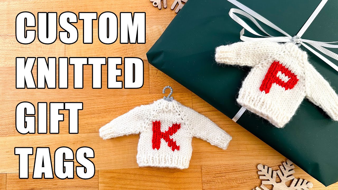 Mini Sweater Knitting Pattern: Gift Tags and Ornaments - YouTube