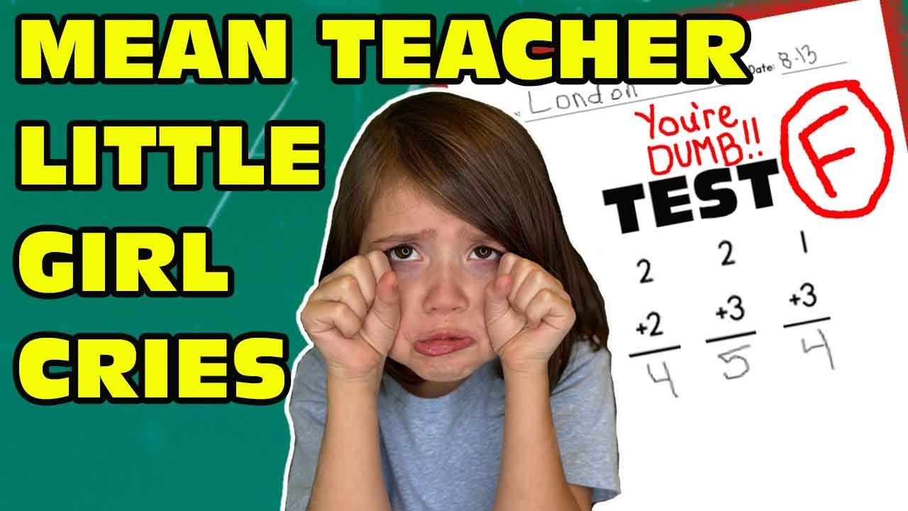 Little Girl Cries After Mean Teacher Gives Her An "F" On A Test She ...