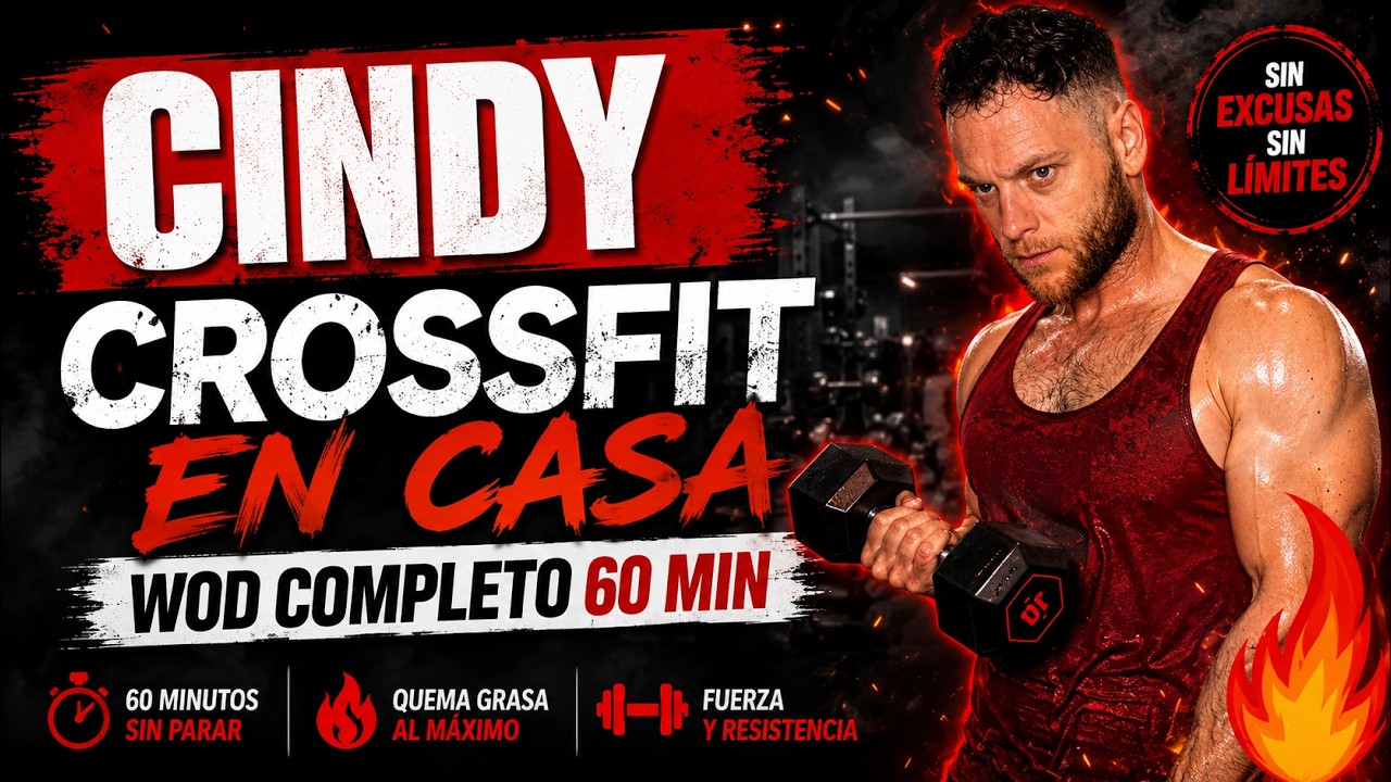 CROSSFIT en Casa 💥 Wod CINDY 60 MIN | Rutina Full Body con Pesas para ...