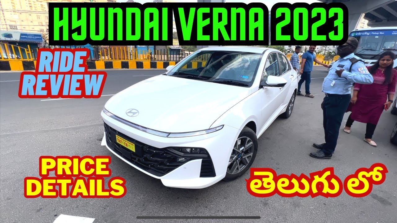 Hyundai Verna 2023 White, Grey Color Ride Review-Manual & Automatic ...