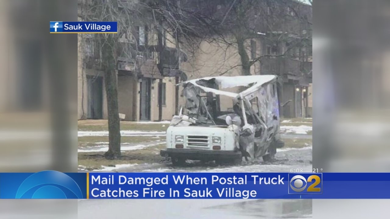 Mail Truck Catches Fire In Sauk Village - YouTube