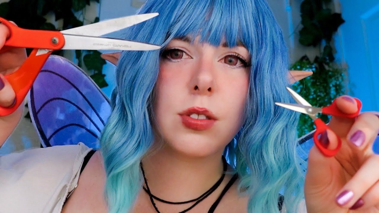 ASMR Fairy Fixes Your Aura (plucking and snipping stress) - YouTube