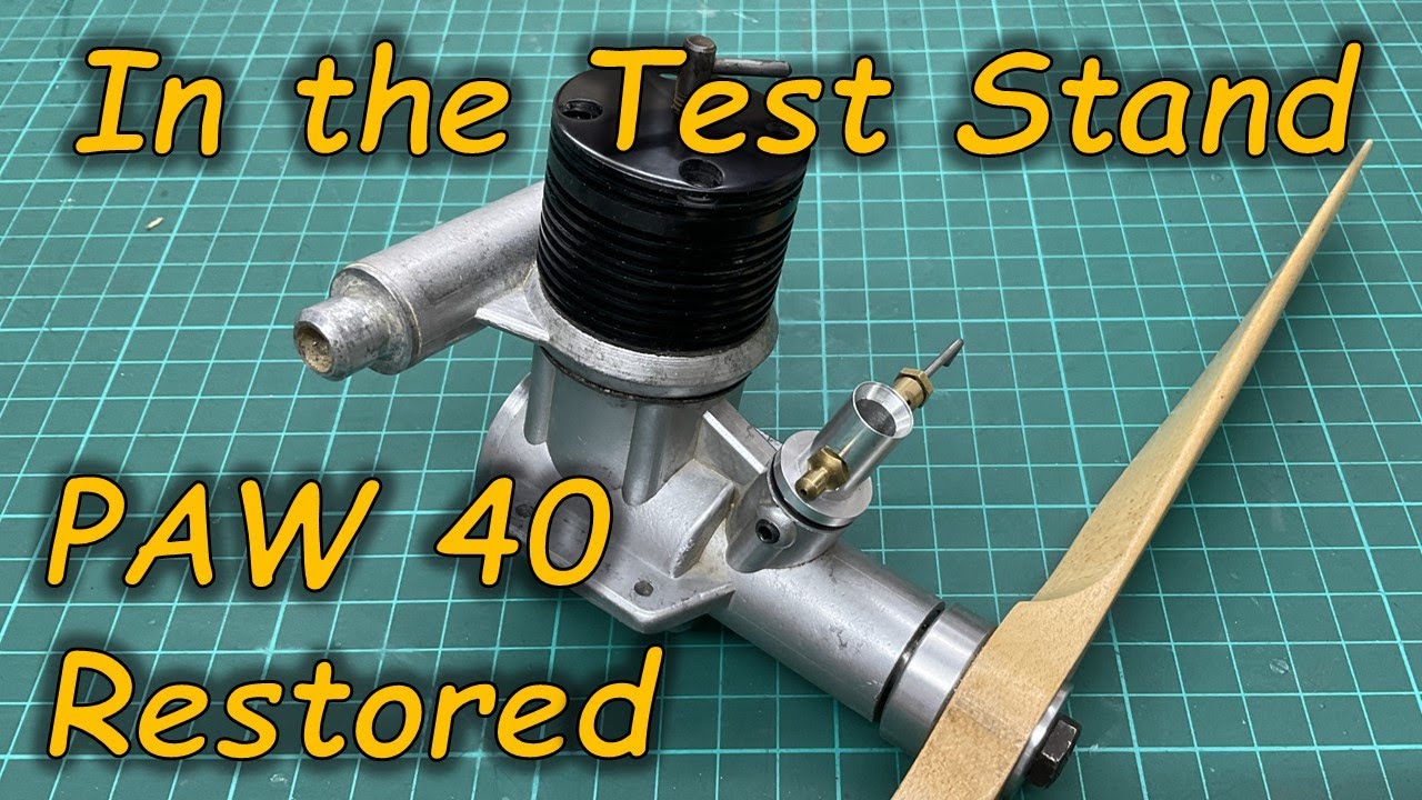 PAW 40 Restoration - Running In the Test Stand - a 6.6cc English Diesel ...