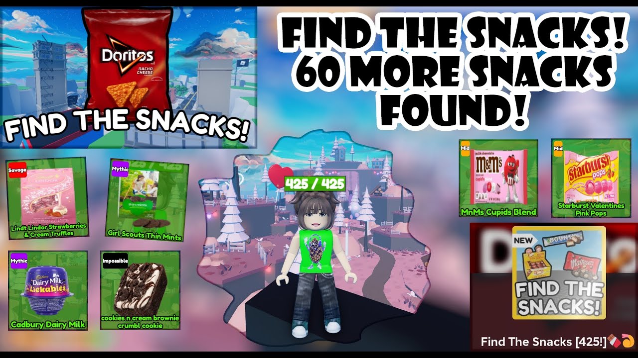 I found 65 more Snacks in "Find the Snacks (425) Roblox. With ...