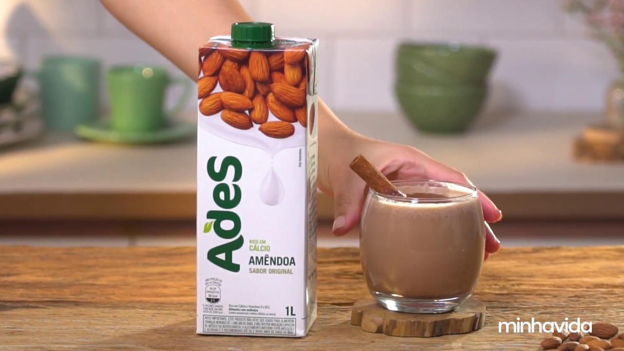 Achocolatado feito com AdeS Amêndoas - YouTube