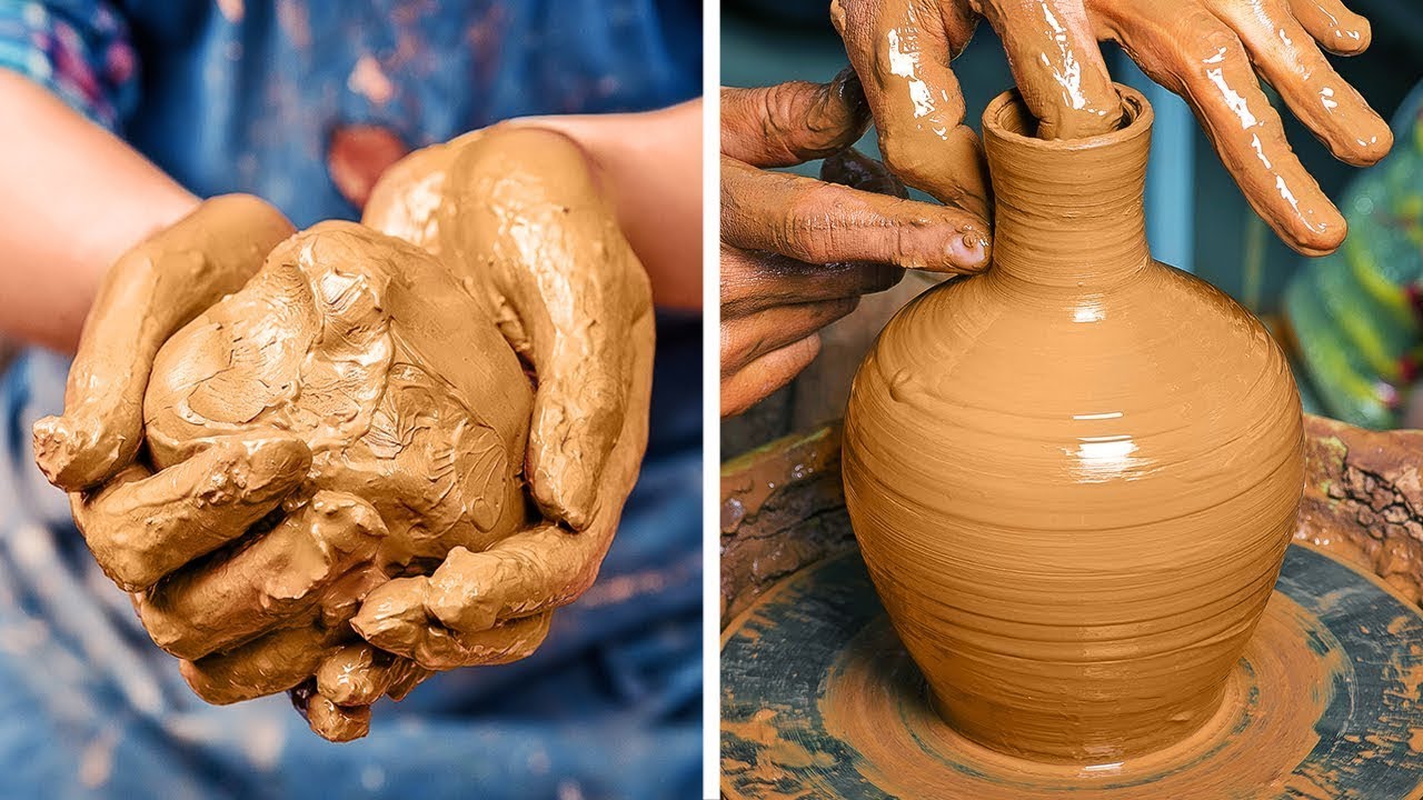 Clay Pot Making : Full Process | Pottery Making With Clay | Matka kaise ...