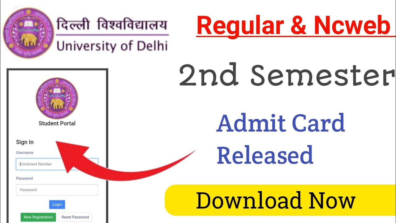 Delhi University 2nd Semester Admit release/NCWEB admit card l Sol ka ...