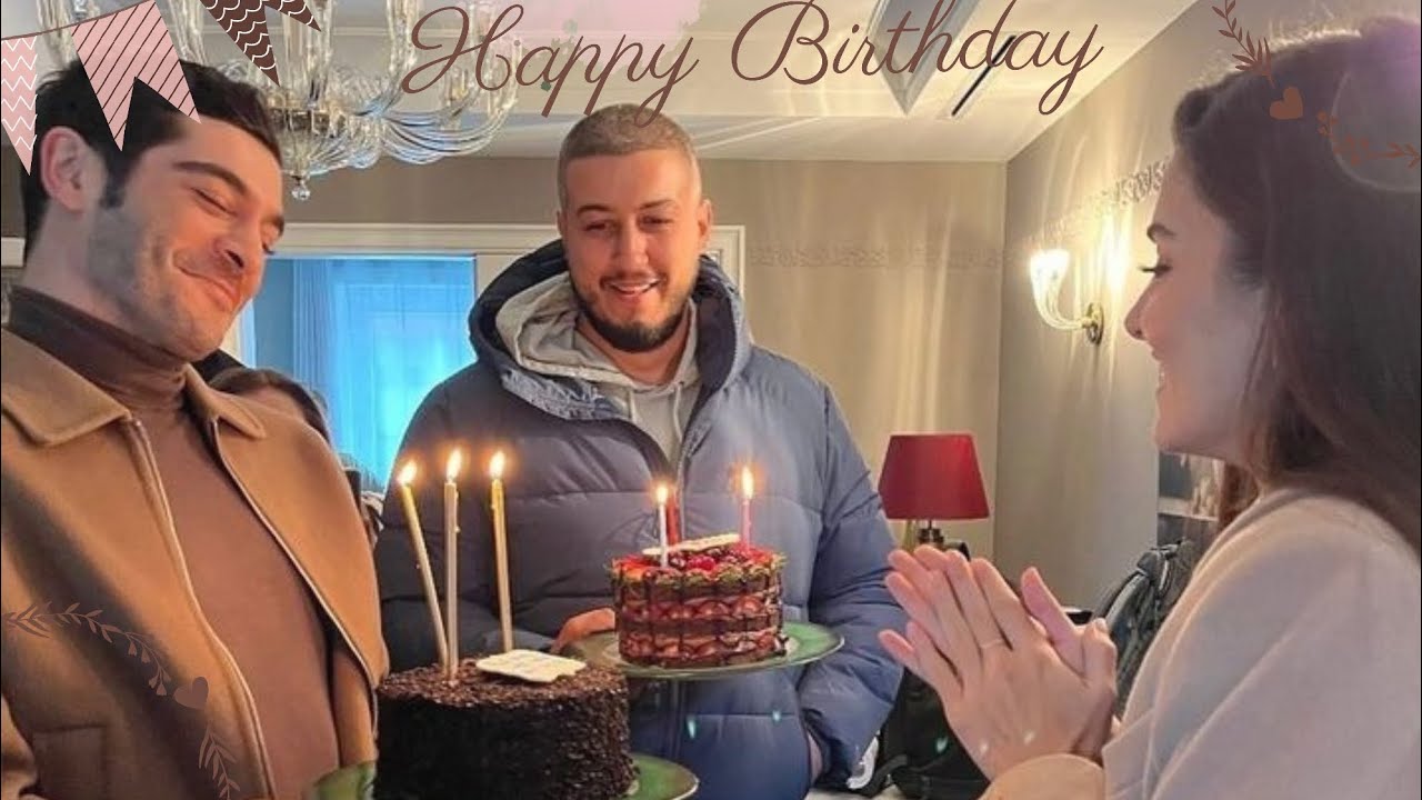 Burak Deniz Celebrate Hande Ercel Birthday 🎂 - YouTube