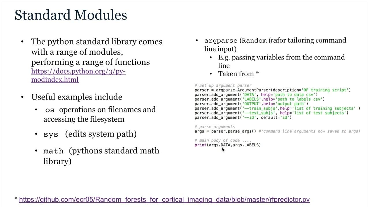 Introduction to Python (Week 1d): modules - YouTube