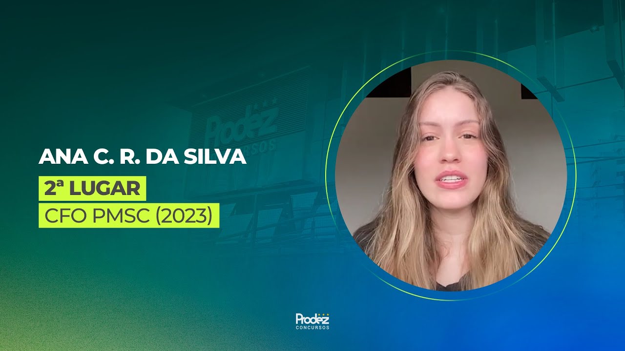 APROVADA 2° Lugar | CFO PMSC | Ana Carolina R. da Silva - YouTube