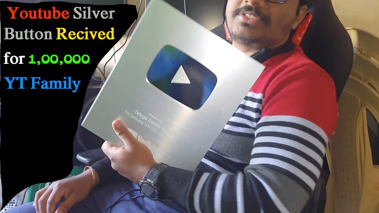 YouTube Silver Button Received for 100k Subscribers To Telugu Gamer ...