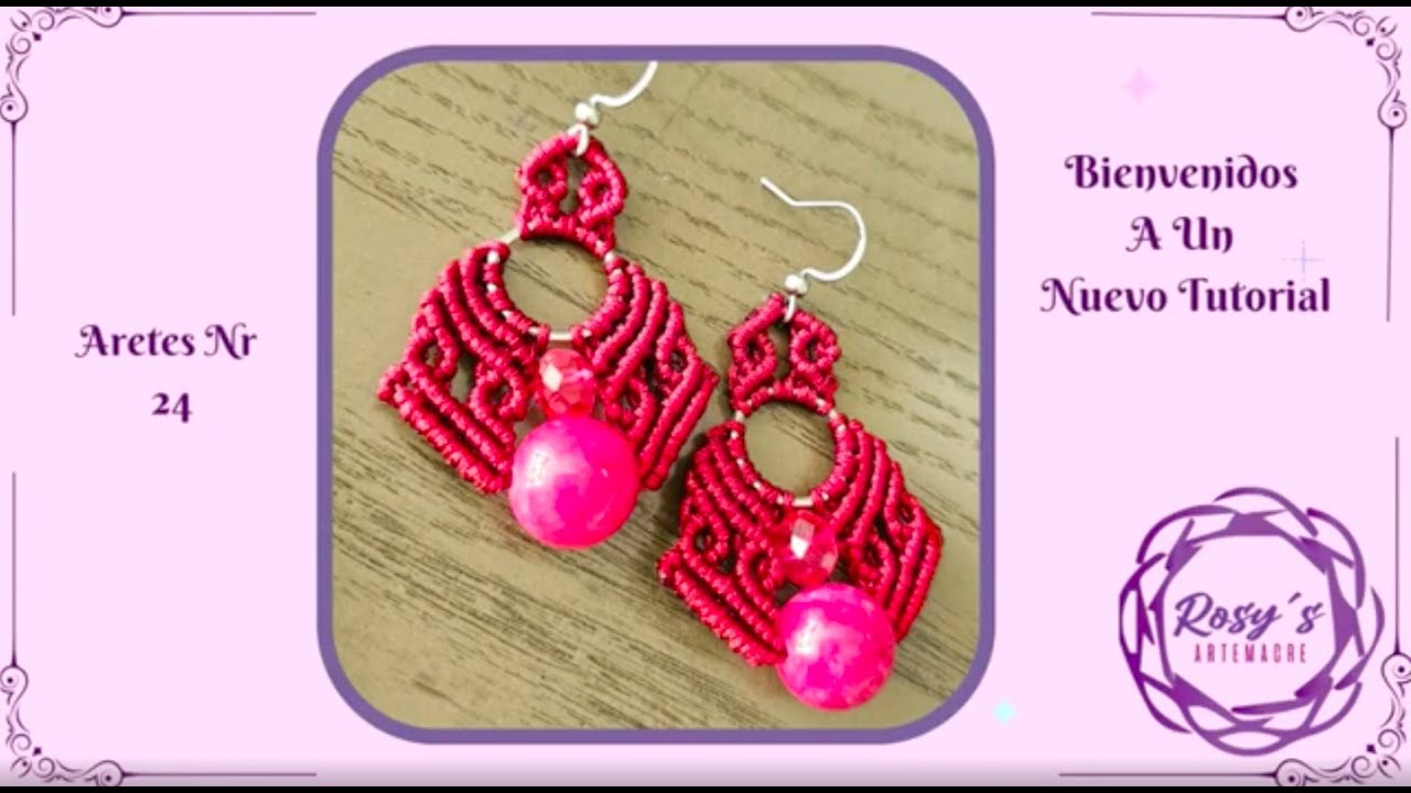 DIY Cómo hacer aretes fáciles en macramé 🧵 ️ - YouTube