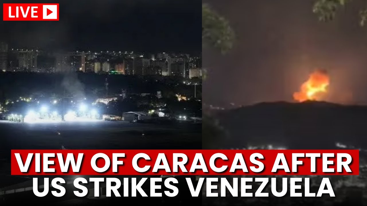 Watch LIVE: View Of Caracas After US strikes Venezuela - YouTube