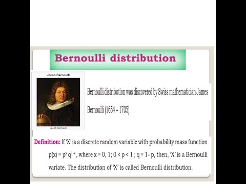 Theoretical Distributions 1 Bernoulli distribution - YouTube