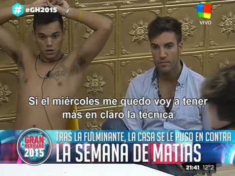 Matías rompió la calma en la casa de GH