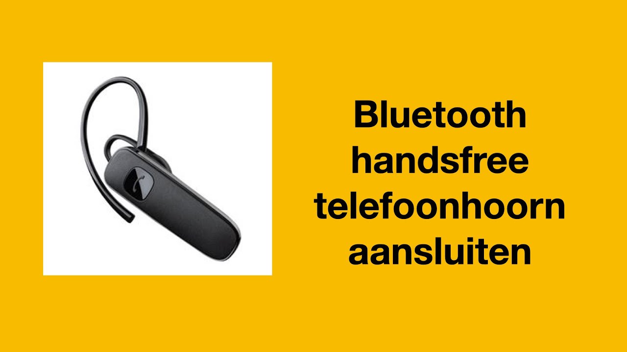 Bluetooth handsfree telefoonhoorn aansluiten - YouTube
