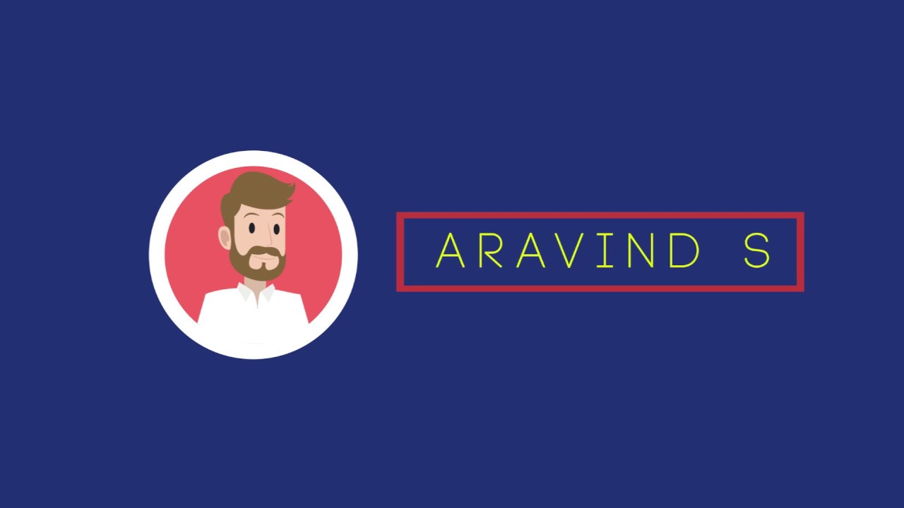Animated Infographic Resume | Motion Graphics | ARAVIND S - YouTube