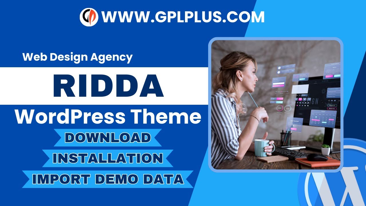 Ridda - Web Design Agency WordPress Theme , Download , Installation & Import Demo Data - YouTube