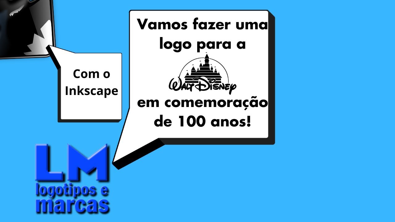 Como fazer a logo da Disney em comemoração de 100 anos no Inkscape ...