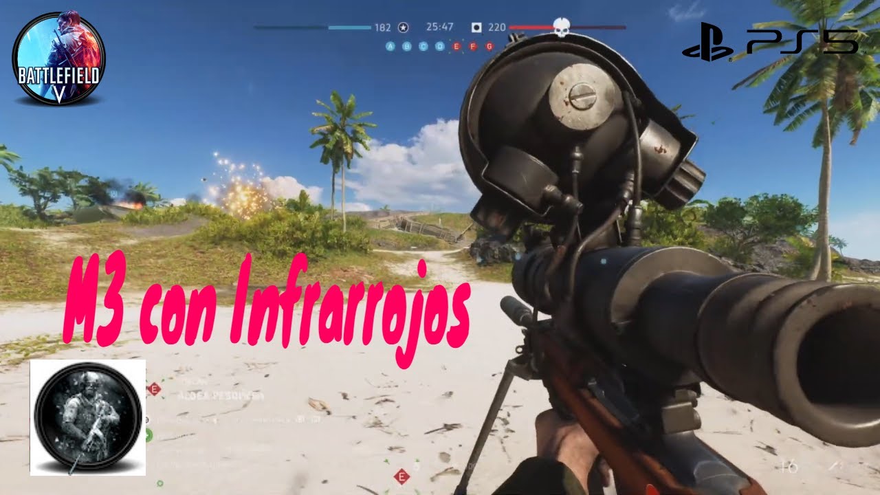 Battlefield V / Probando la M3 con Infrarrojos por primera vez / Sin ...