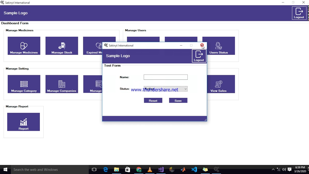 Desktop App in C# .net MVC Point of Sale for Medial Company - YouTube