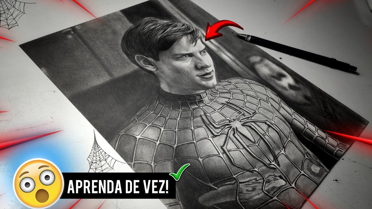 Como desenhar o Homem Aranha - Tobey maguire - YouTube