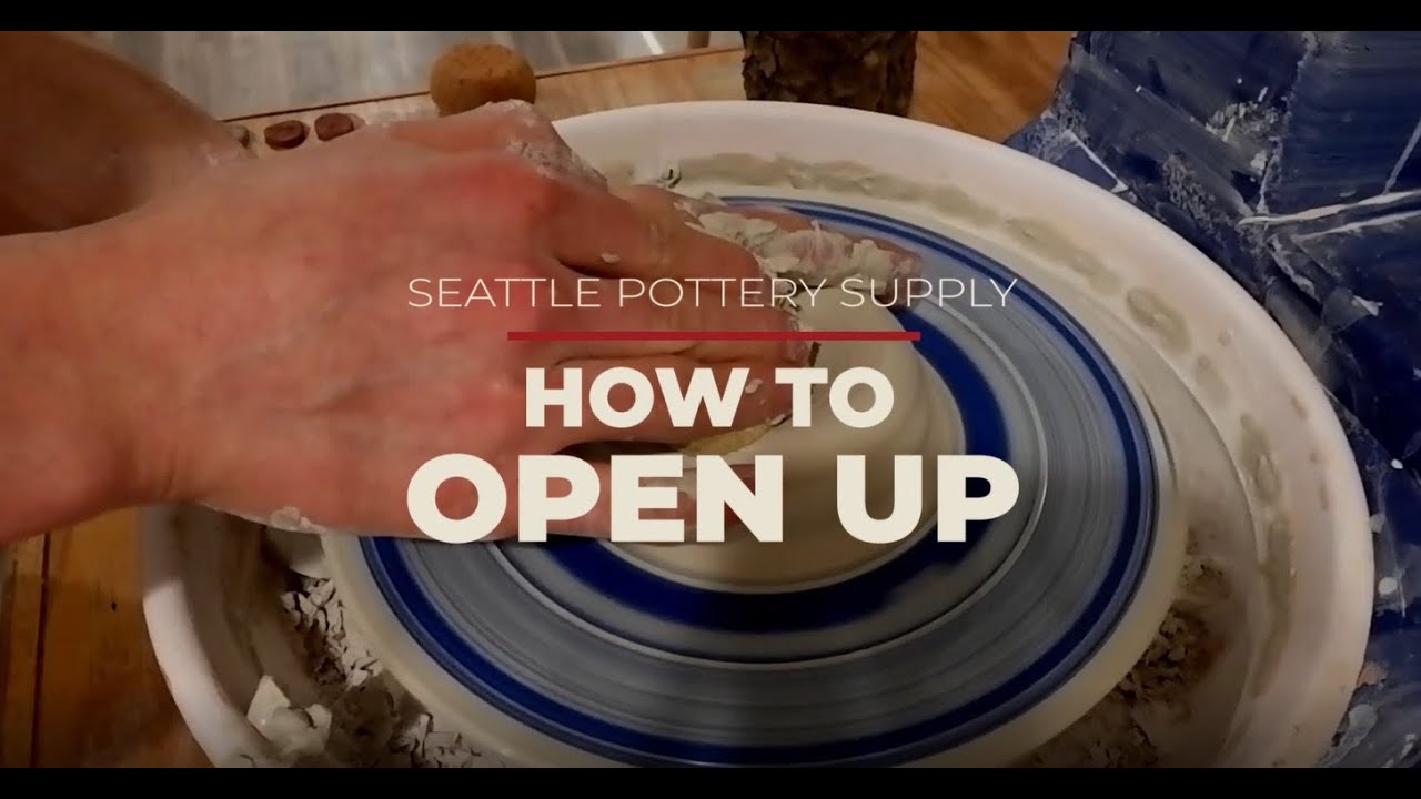 Pottery Beginner Basics: How to Open Up on a Wheel (Throwing Step 4 ...