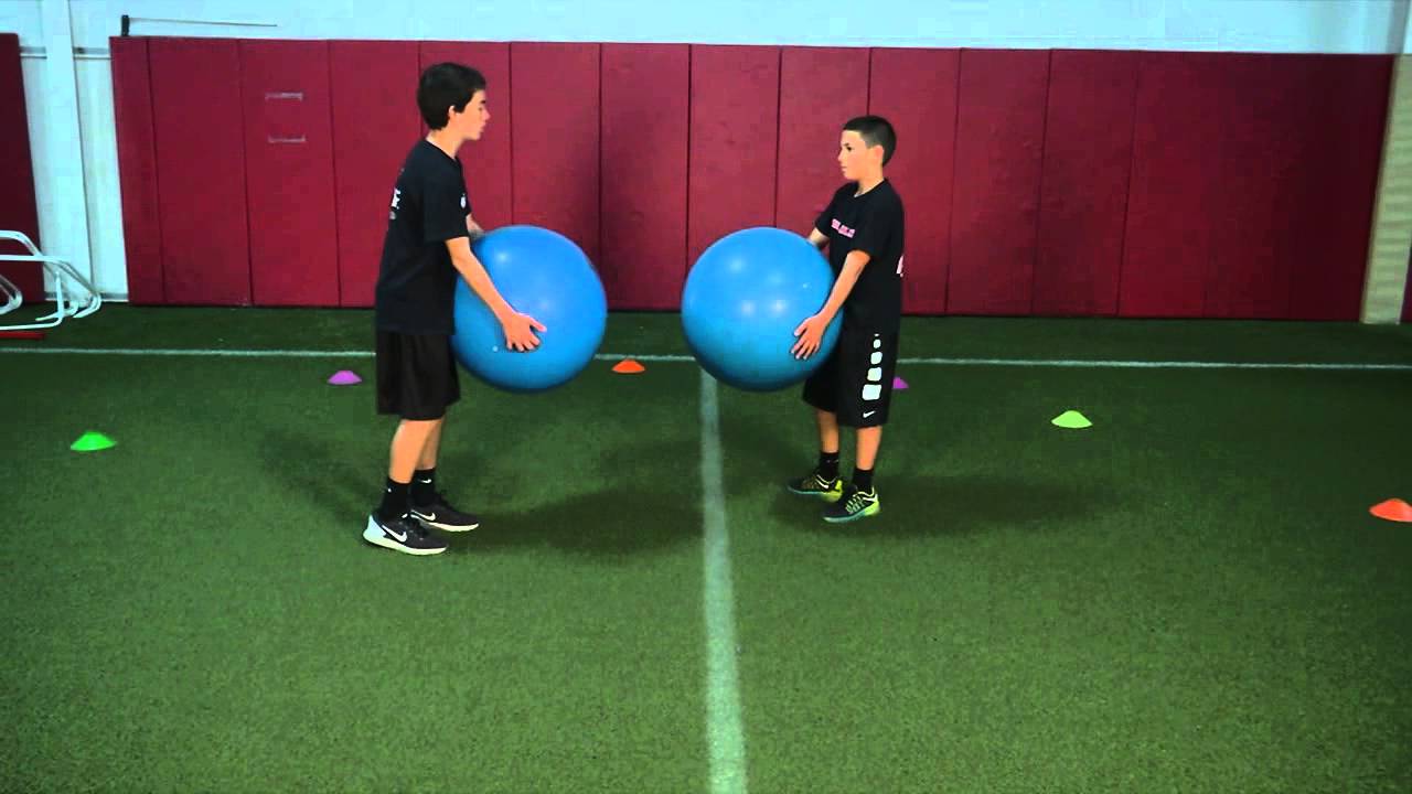 Physio Ball Push Battle - YouTube