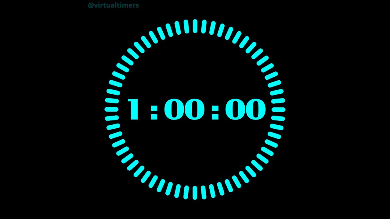 1 Hour Countdown Timer with Alarm and Progress Visualizer - Radial ...