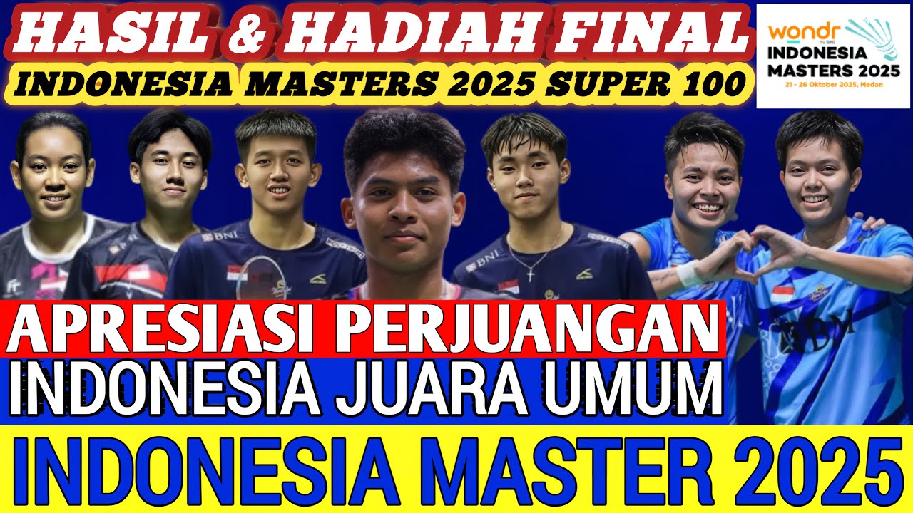 INDONESIA JUARA ‼️ Hasil & Hadiah Final Badminton Indonesia Masters ...