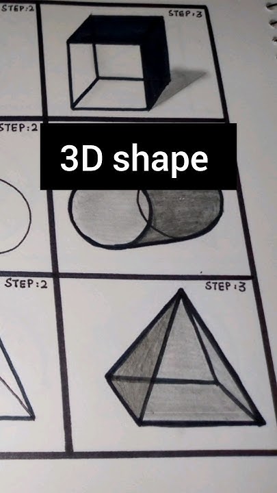 how to draw 3d shape for beginners #youtubeshorts #viral #shorts #3d ...