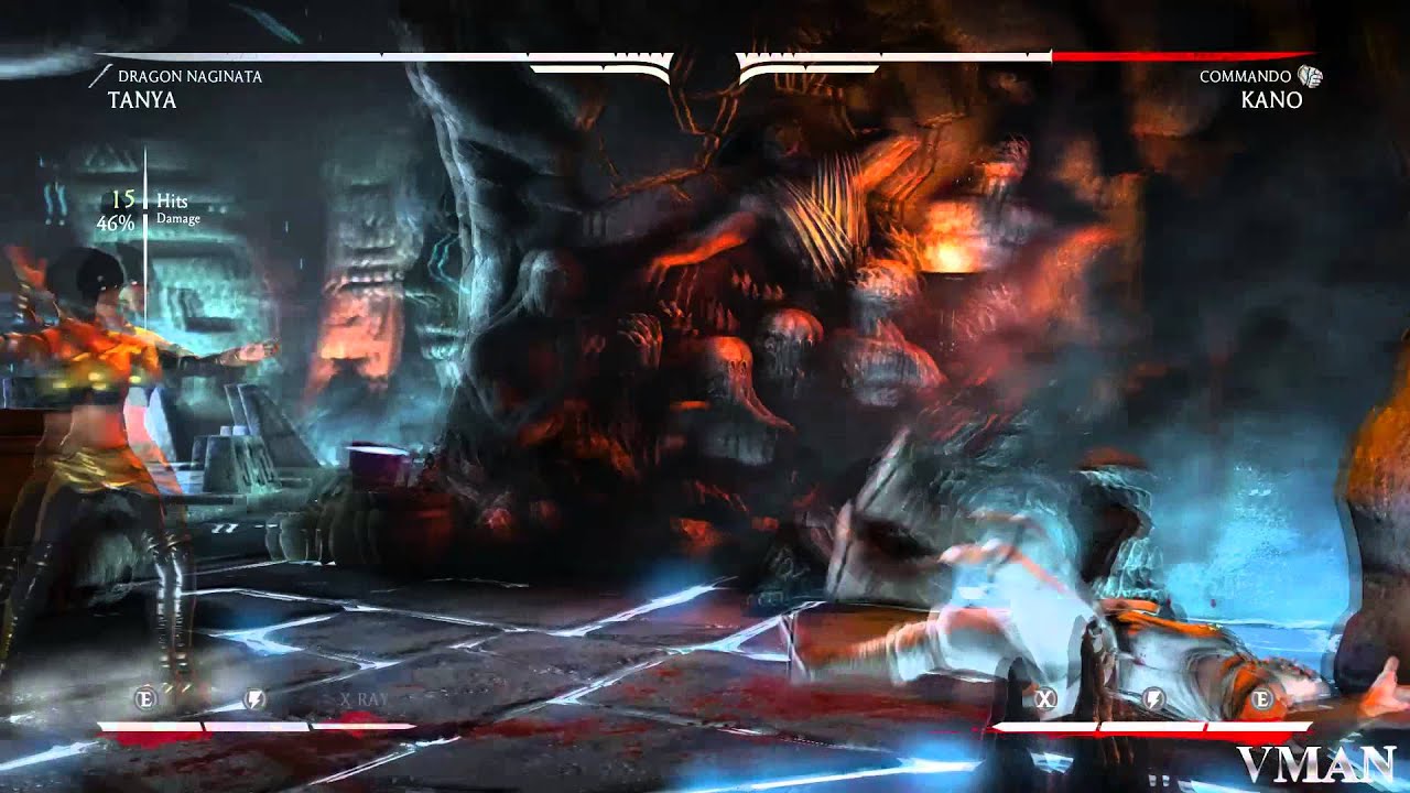 Mortal Kombat X - Tanya (Dragon Naginata) 46% Corner Combo (1 Meter ...