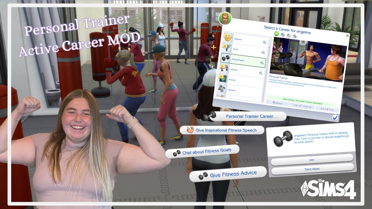 Let's get physical with an ACTIVE personal trainer career in the sims 4 ...