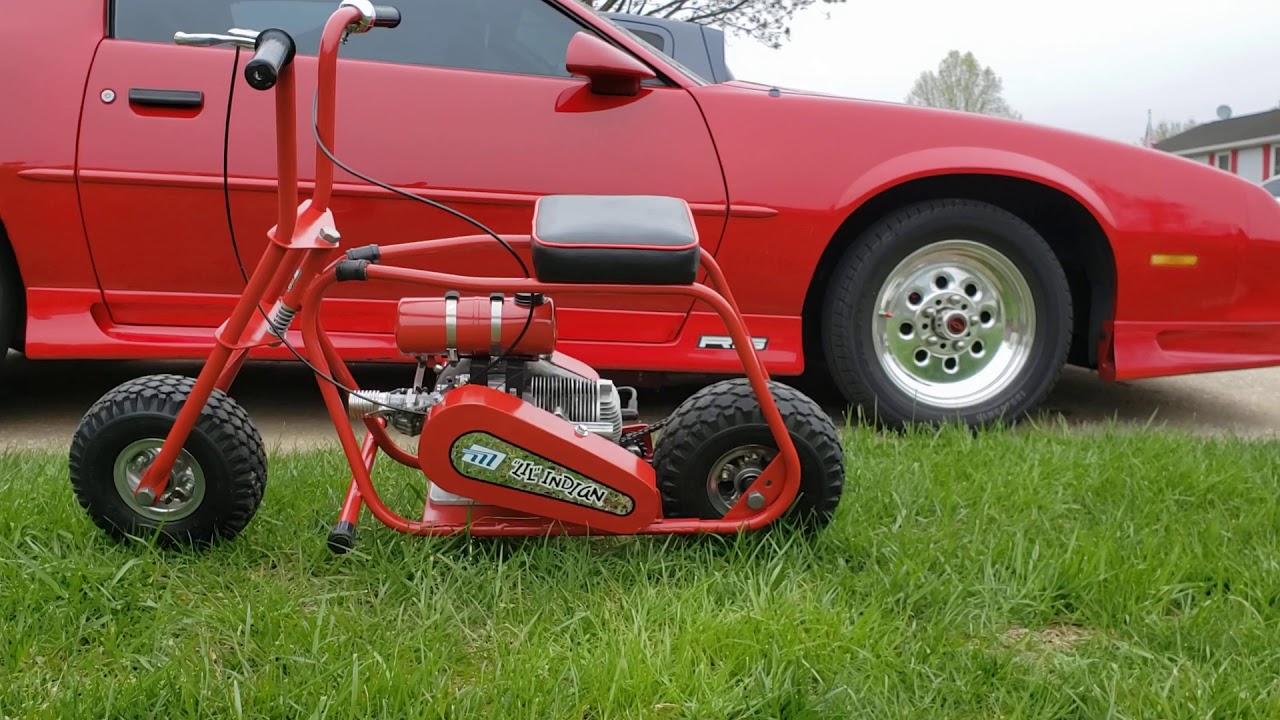 Vintage Lil Indian Mini Bike Westbend 580 Custom Build John C. - YouTube
