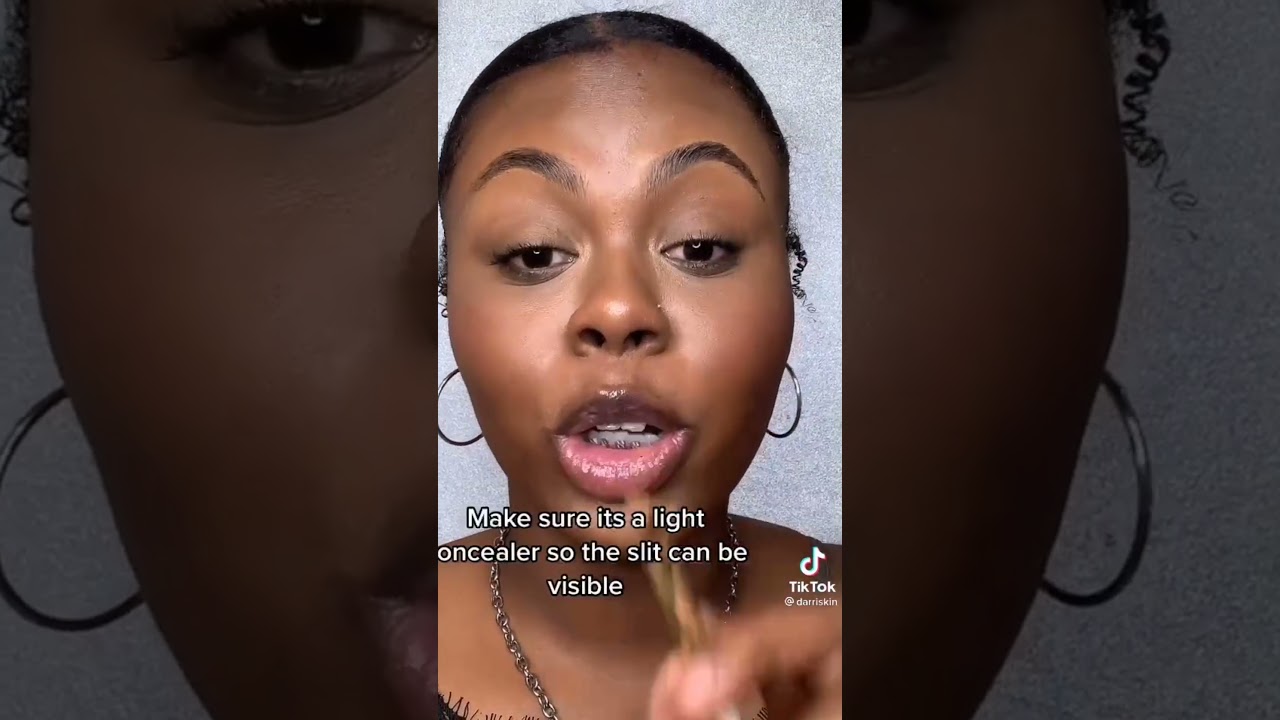 how to do a slit/cut eyebrows, fake slit using makeup #shorts - YouTube