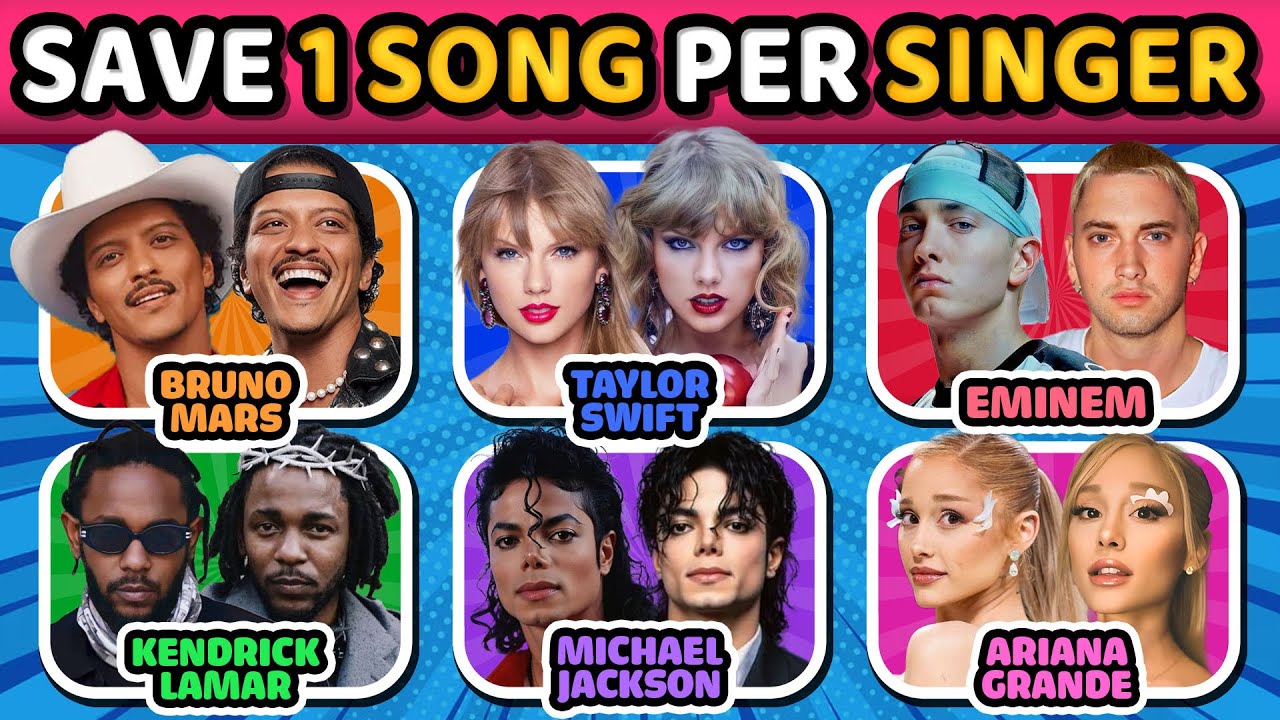 SAVE 1 SONG PER SINGERS ⭐️🎶 Most Popular Singers, Bands and Groups ...
