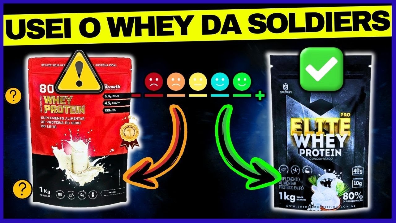 ⭐MELHOR WHEY DE 1kg WHEY PROTEIN SOLDIERS NUTRITION ELITE PRO 80% ...