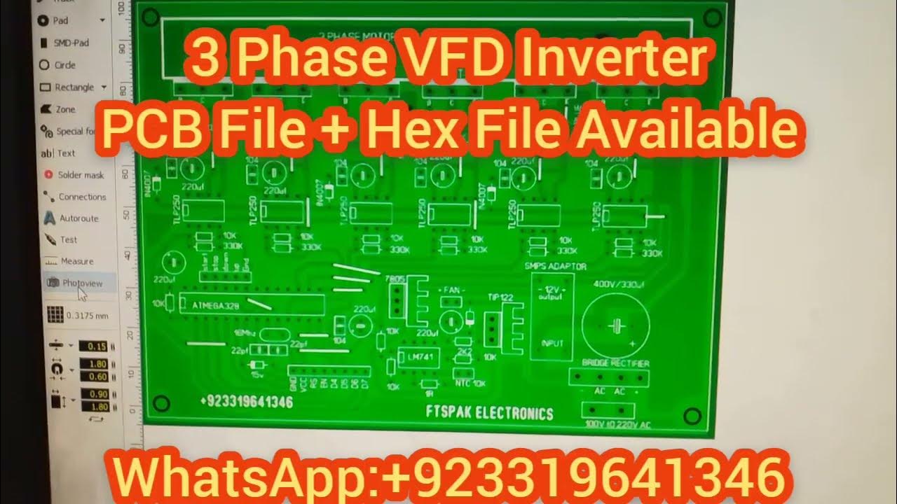 3 Phase VFD Inverter Atmega328 PCB Files + Hex File Available - YouTube