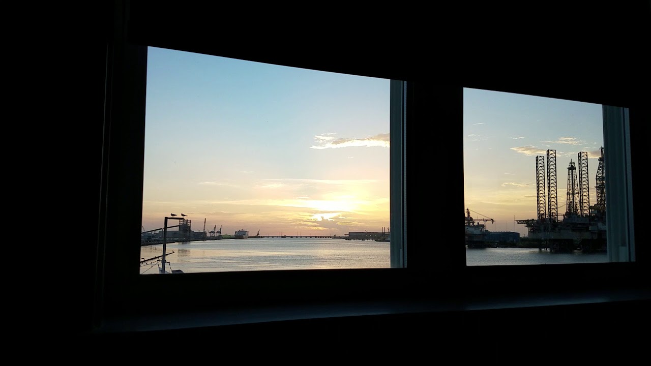 The sunset out of the window - YouTube