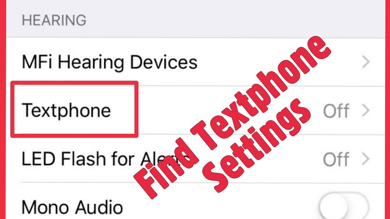 iPhone 6 | How To On/Off Textphone Settings | Software Textphone ...