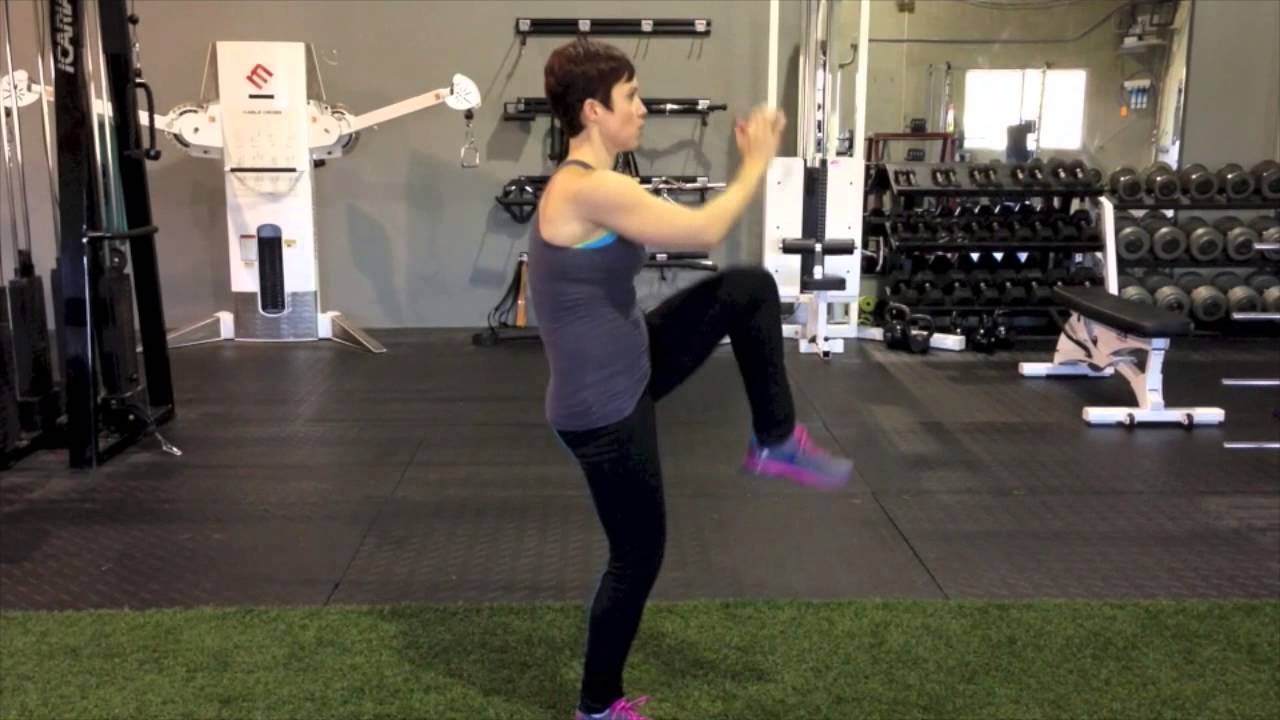How to do Standing Knees to Chest - YouTube