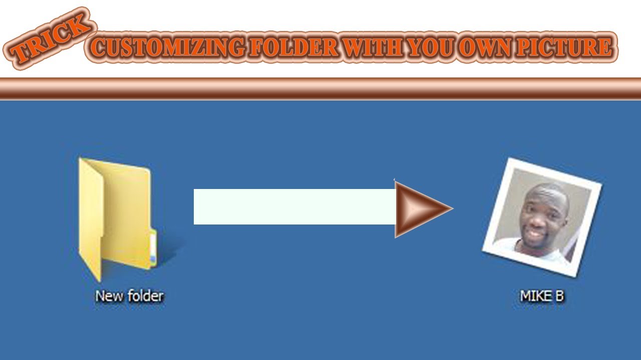 CUSTOMIZING A FOLDER WITH YOUR PICTURE - YouTube