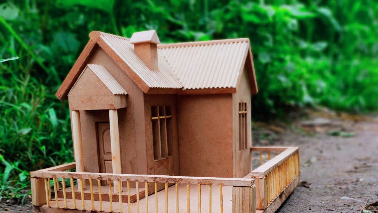 How to make small house from wood small house wood - YouTube